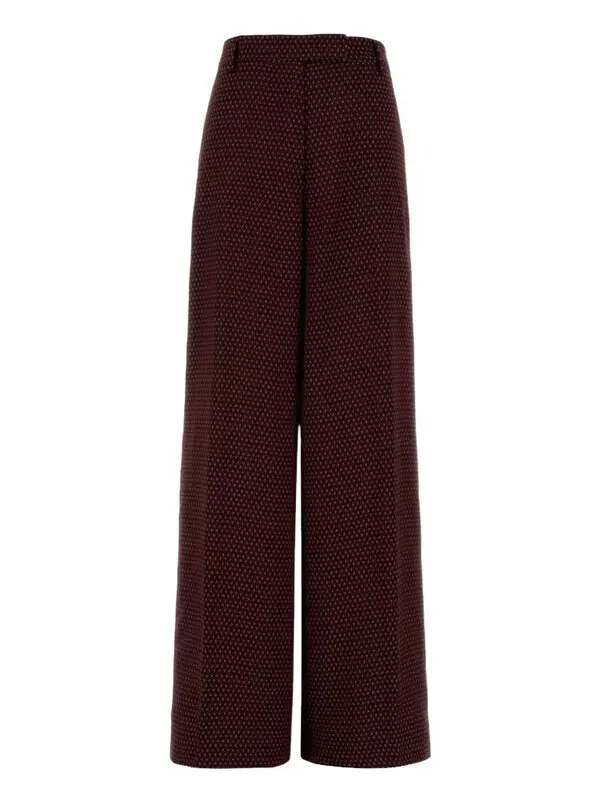 Dries Van Noten Dot Printed Straight-leg Trousers - Brown