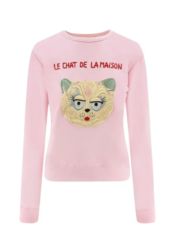 Valentino Garavani Embroidered Crewneck Sweatshirt - Pink