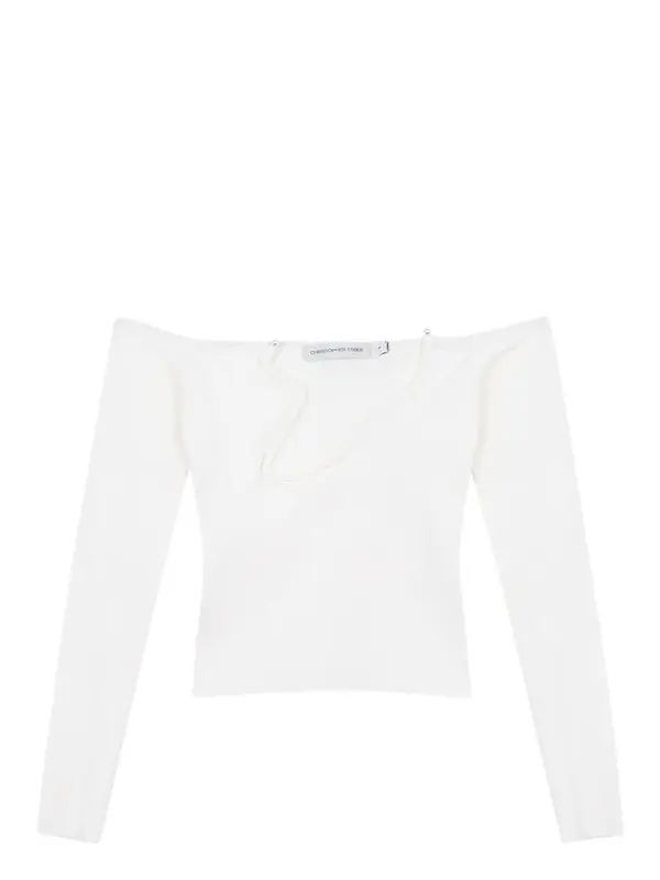 Christopher Esber Odessa Long-sleeve Knit Top - White