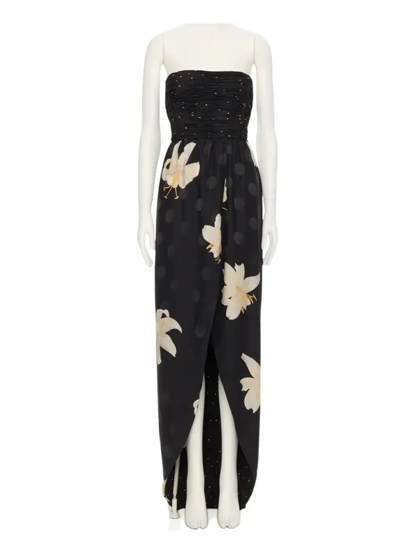 Valentino Garavani Apres L Hiver Lilium-pattern Gown - Black