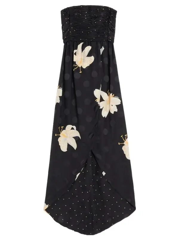 Valentino Garavani Apres L Hiver Lilium-pattern Gown - Black