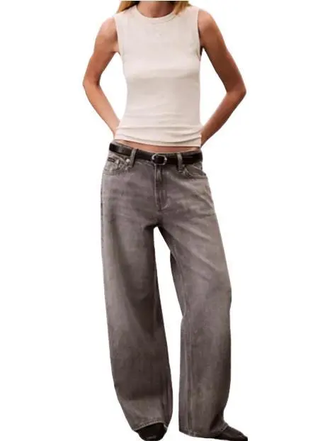 Calvin Klein 90's Low Rise Baggy Jeans - Grey Dove