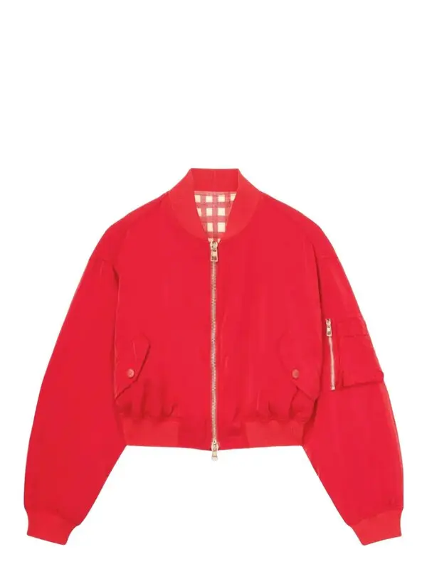 Ermanno Scervino Double-face Technical Fabric Bomber Jacket - Red