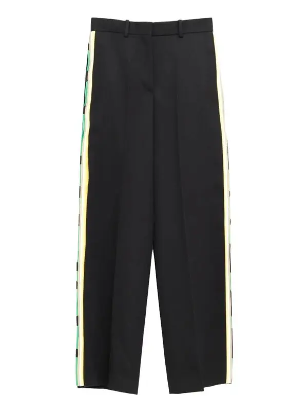 Loewe Side-striped Straight-leg Trousers - Black