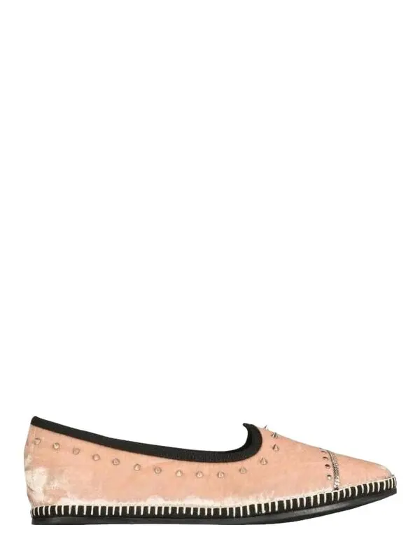 GIUSEPPE ZANOTTI Stud Embellished Loafers - Nude