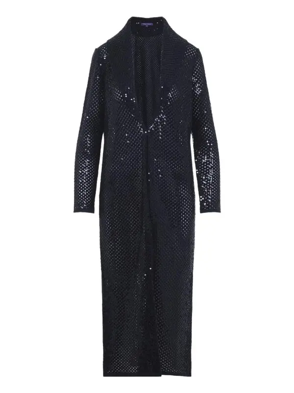Ralph Lauren Long Sequined Cardigan - Blue