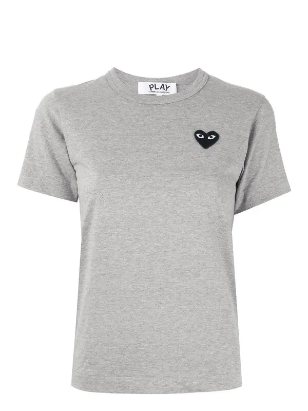 Play Comme Des Garcon Logo Patch T-shirt - Gray