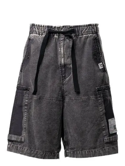 Mihara Yasuhiro Distressed Cargo Shorts - Black