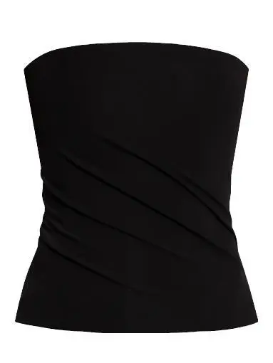 Versace Off-the-shoulder Zip-up Top - Black