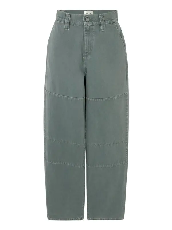 FRAME Panelled Wide-leg Casual Trousers - Gray