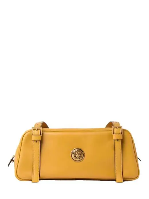 Versace Emblème Nappa Leather Bowling Bag - Yellow
