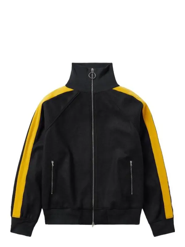 1989 STUDIO Zip-up Jacket With Contrasting Sleeve Tape - Dark Blue