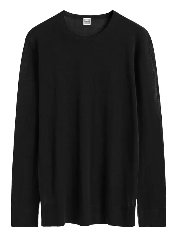TOTEME Long-sleeved T-shirt - Black