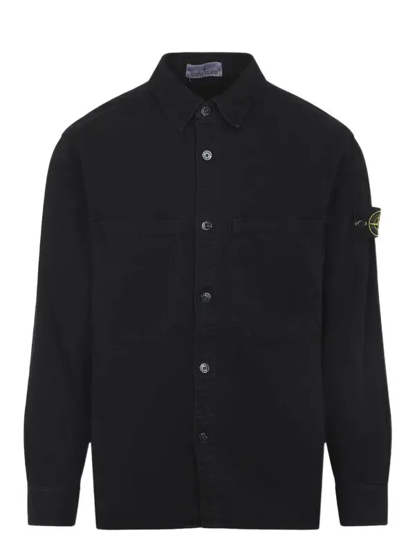 Stone Island Cotton Overshirt - Black