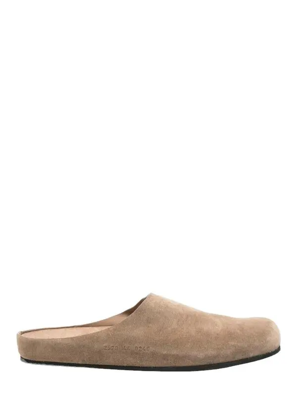 COMMON PROJECTS Suede Clog Slides - Brown