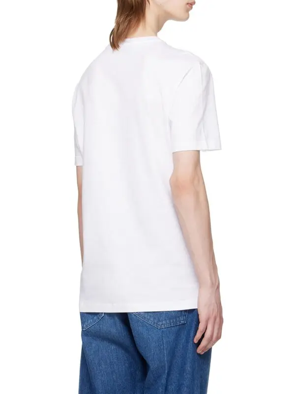 Versace Logo-embroidered Crewneck T-shirt - White