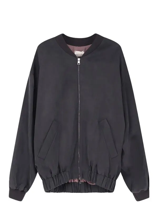 ALYSI Zip-up Bomber Jacket - Black