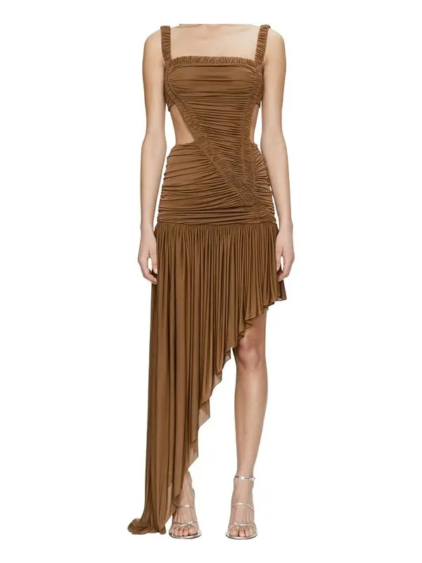 Christopher Esber Orion Cut-out Ruched Top - Brown