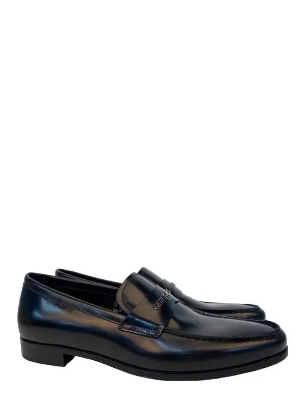 Giorgio Armani Logo Loafers - Black
