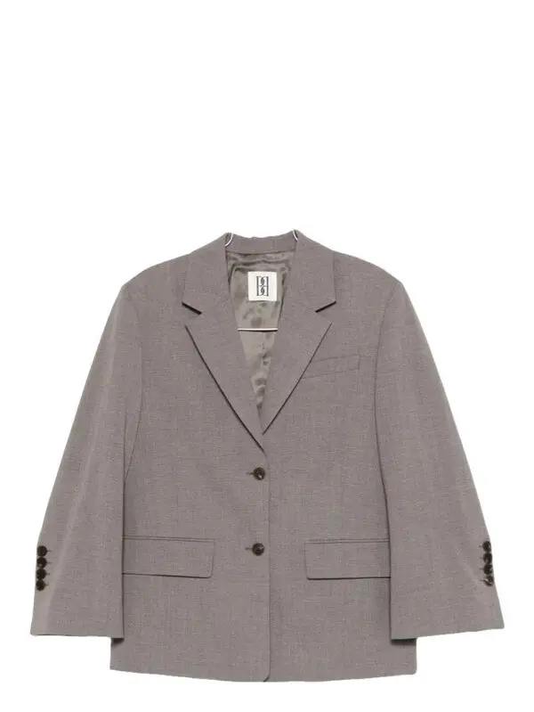 BY MALENE BIRGER Long-sleeved Suit Jacket With Notch Lapel - Gray