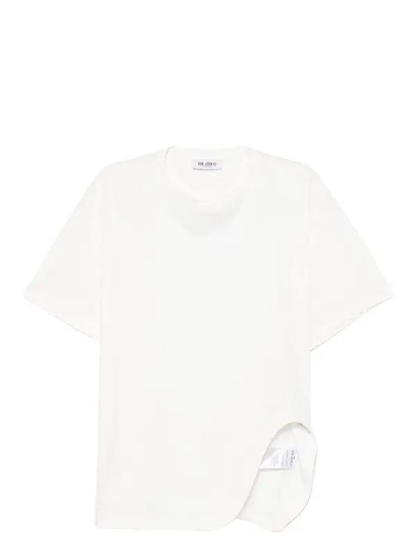 Attico Oversized Jersey T-shirt With Embroidered Logo - White