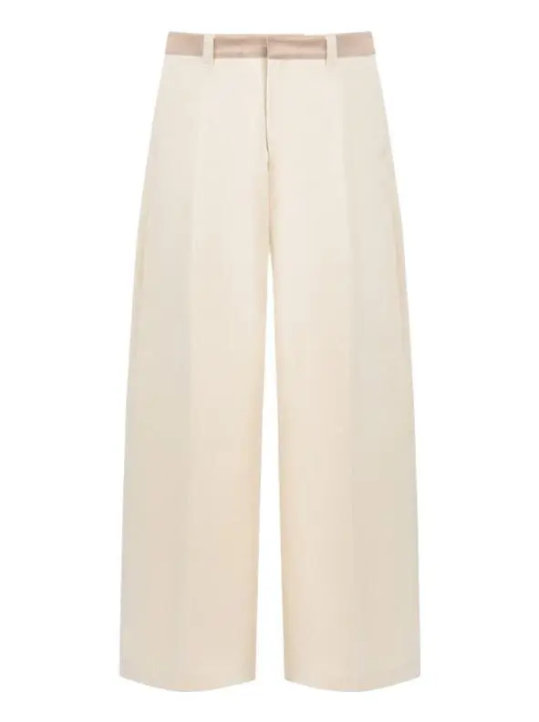 Marni Belt-loop Logo-patch Trousers - White