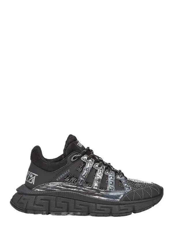 Versace Trigreca Lace-up Sneakers - Black