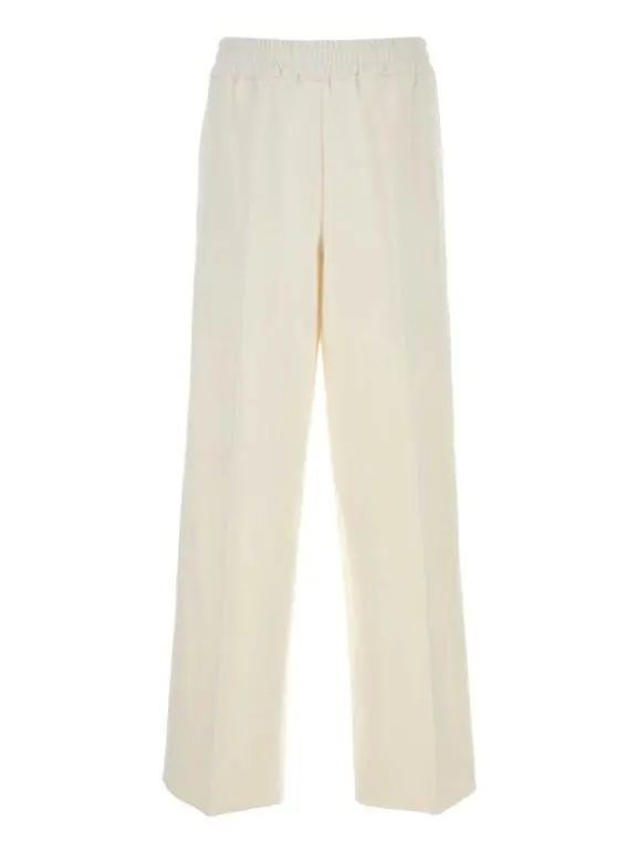 JIL SANDER Pleated Straight Leg Pants - White