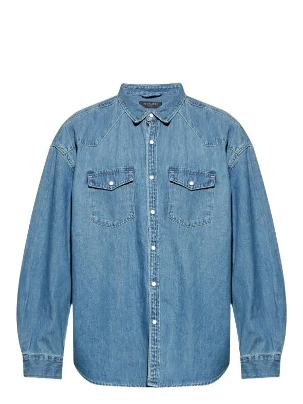 ALLSAINTS Fenton Denim Shirt - Blue