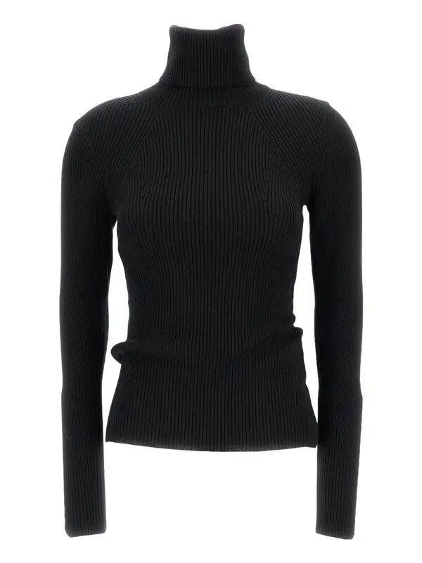 Junya Watanabe High Neck Knitted Jumper - Black