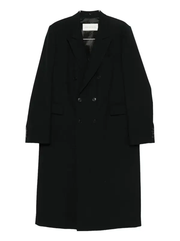 Dries Van Noten Double-breasted Long-sleeved Coat - Black