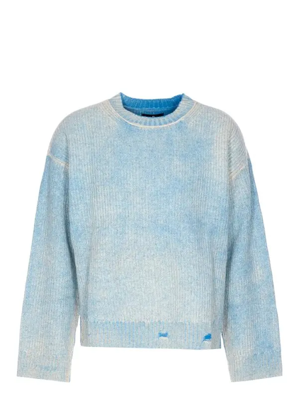 REPRESENT Distressed Crewneck Jumper - Blue