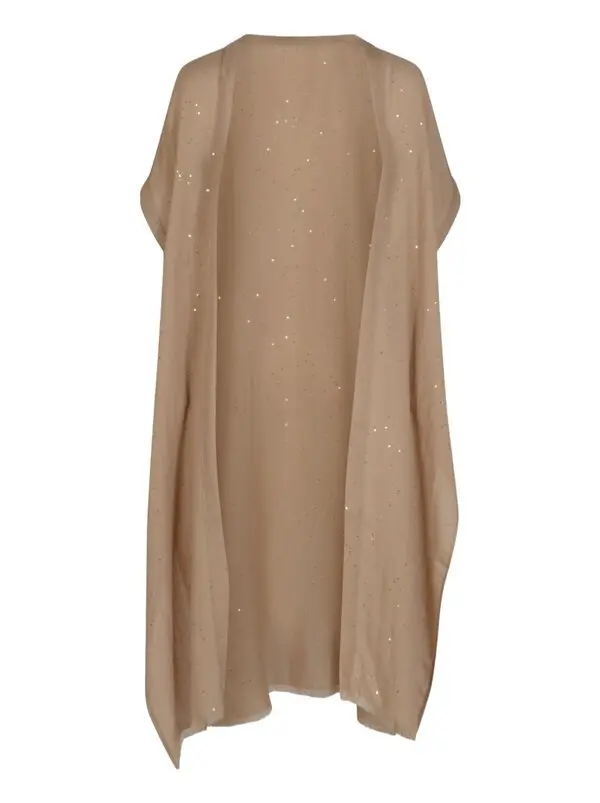 Peserico Sequined Open-front Jacket - Brown