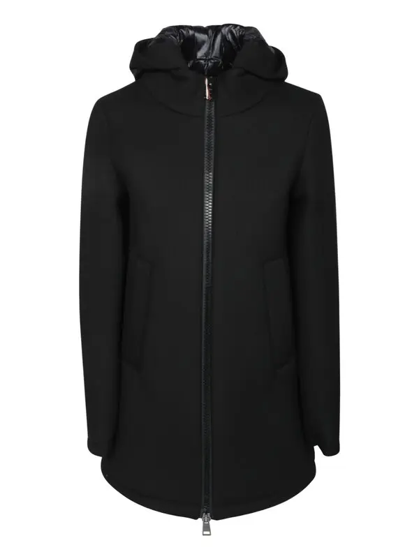 Herno Long Sleeve Hooded Jacket - Black