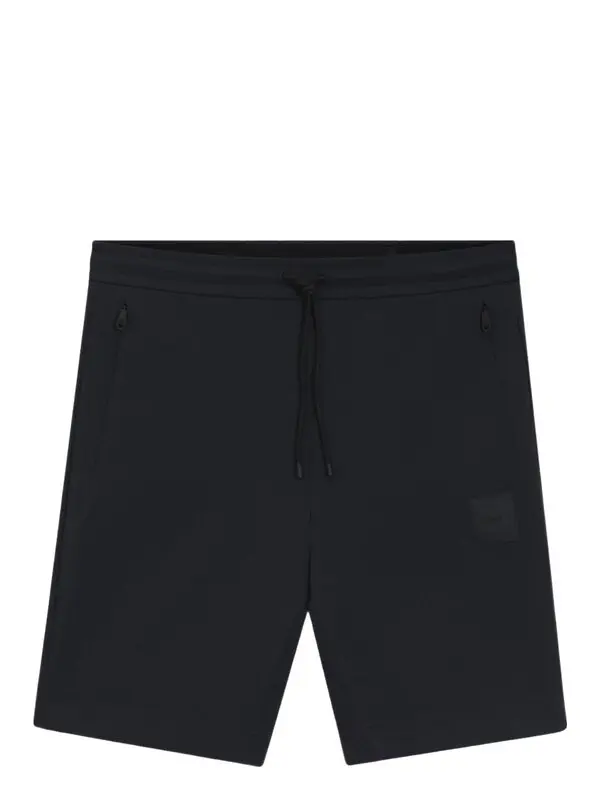 Hugo Boss Logo-patch Drawstring Shorts - Dark Blue