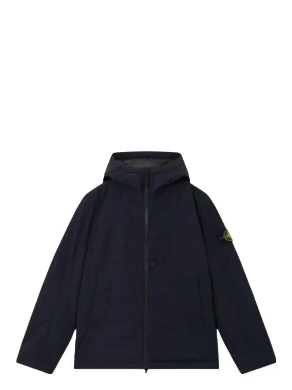 Stone Island Padded Hooded Jacket - Navy Blue
