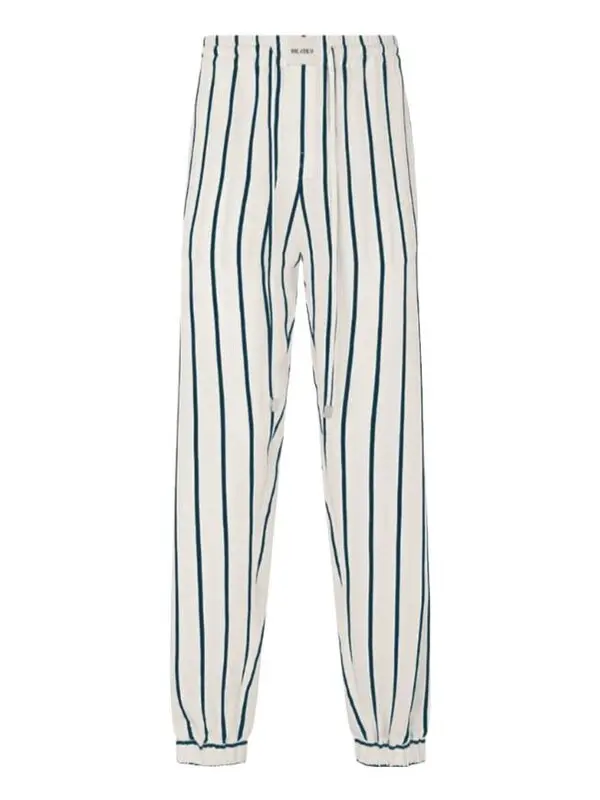 Attico Striped Casual Pants - White