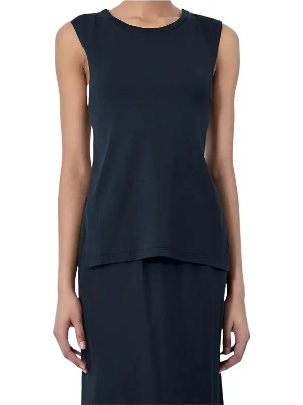 RIER Back Tie Vest - Black