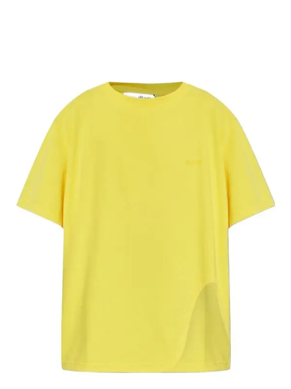 Attico Logo Embroidered Oversized Jersey T-shirt - Yellow