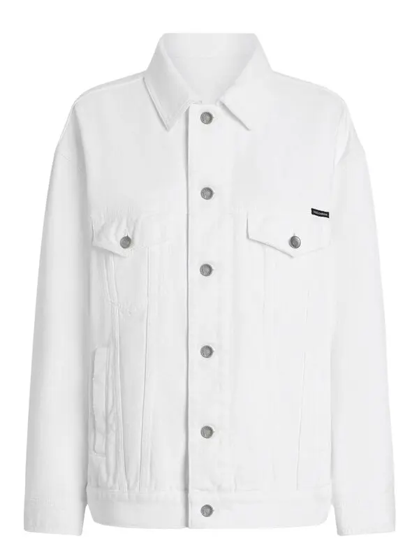 Dolce & Gabbana Loose Fit Denim Jacket - White