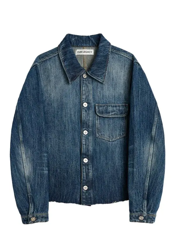 Our Legacy Raw Hem Denim Jacket - Blue