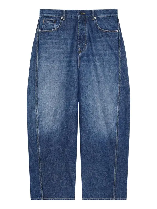 Givenchy Logo Patch Relaxed-fit Jeans - Blue-black