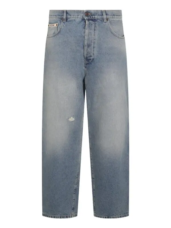 Moschino Panelled Distressed Jeans - Gray