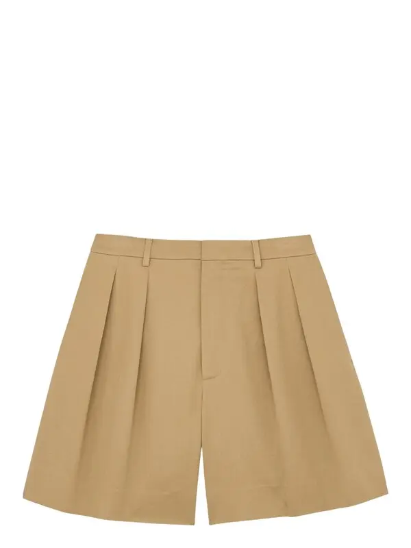 Saint Laurent Tailored Bermuda Shorts With Multiple Pockets - Nude