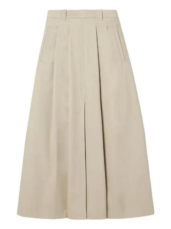 Altuzarra Twill Midi Skirt - Nude