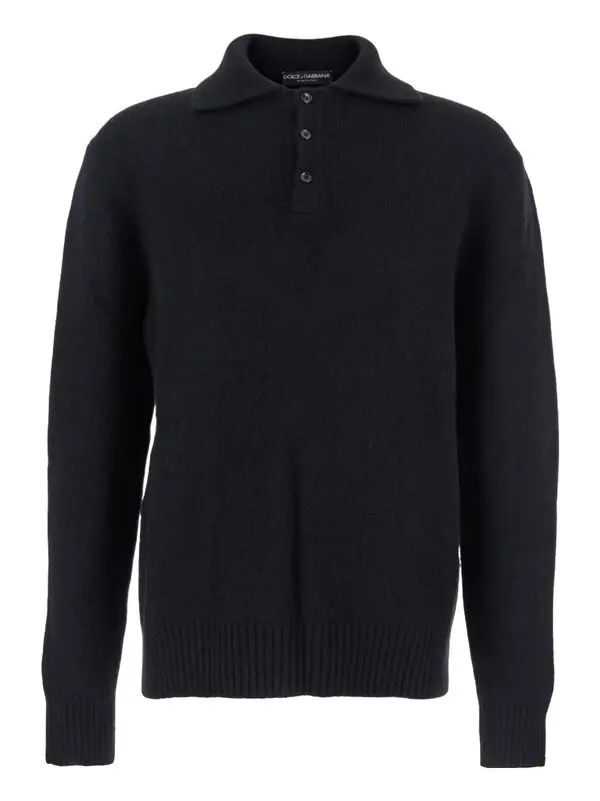 Dolce & Gabbana Long-sleeved Knitted Jumper - Black