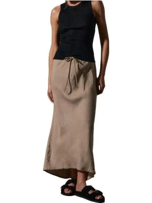 JAMES PERSE Cotton Cashmere Rib Tank Top - Black