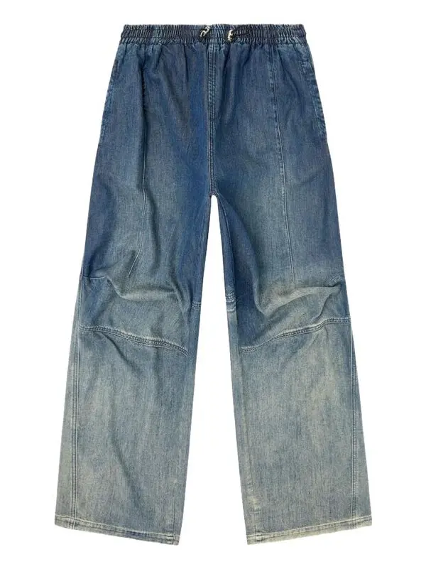 DIESEL® D-pari Relaxed Fit Wide Leg Jeans - Dark Blue