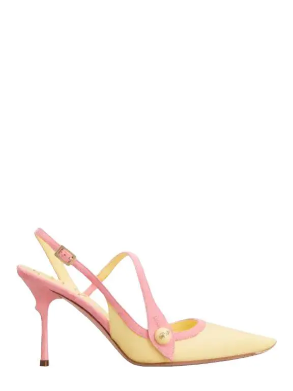 ROGER VIVIER Leather Slingback Pumps - Nude