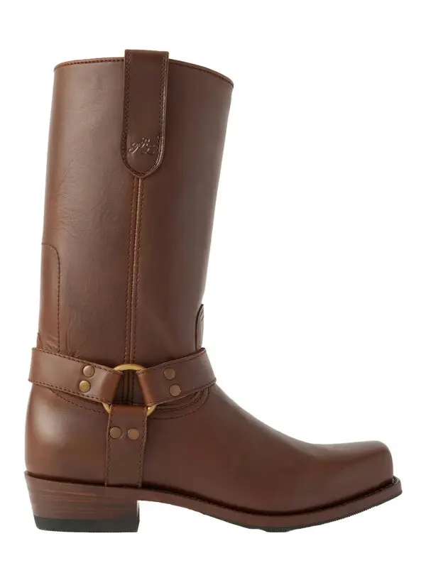 Polo Ralph Lauren Leather Biker Boots - Brown